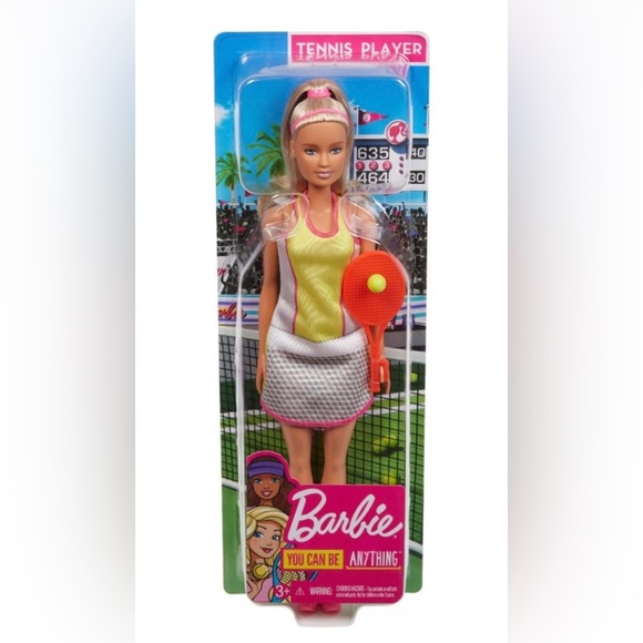 Barbie | Toys | Barbie Blonde Tennis Player Doll With Tennis Outfit ...